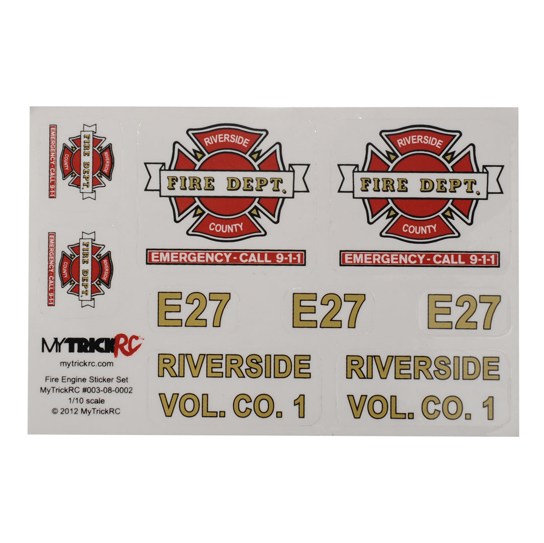 Fire Truck Sticker Set – MyTrickRC